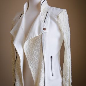 Red Snap | Jackets & Coats | Red Snap White Lace Jacket | Poshmark
